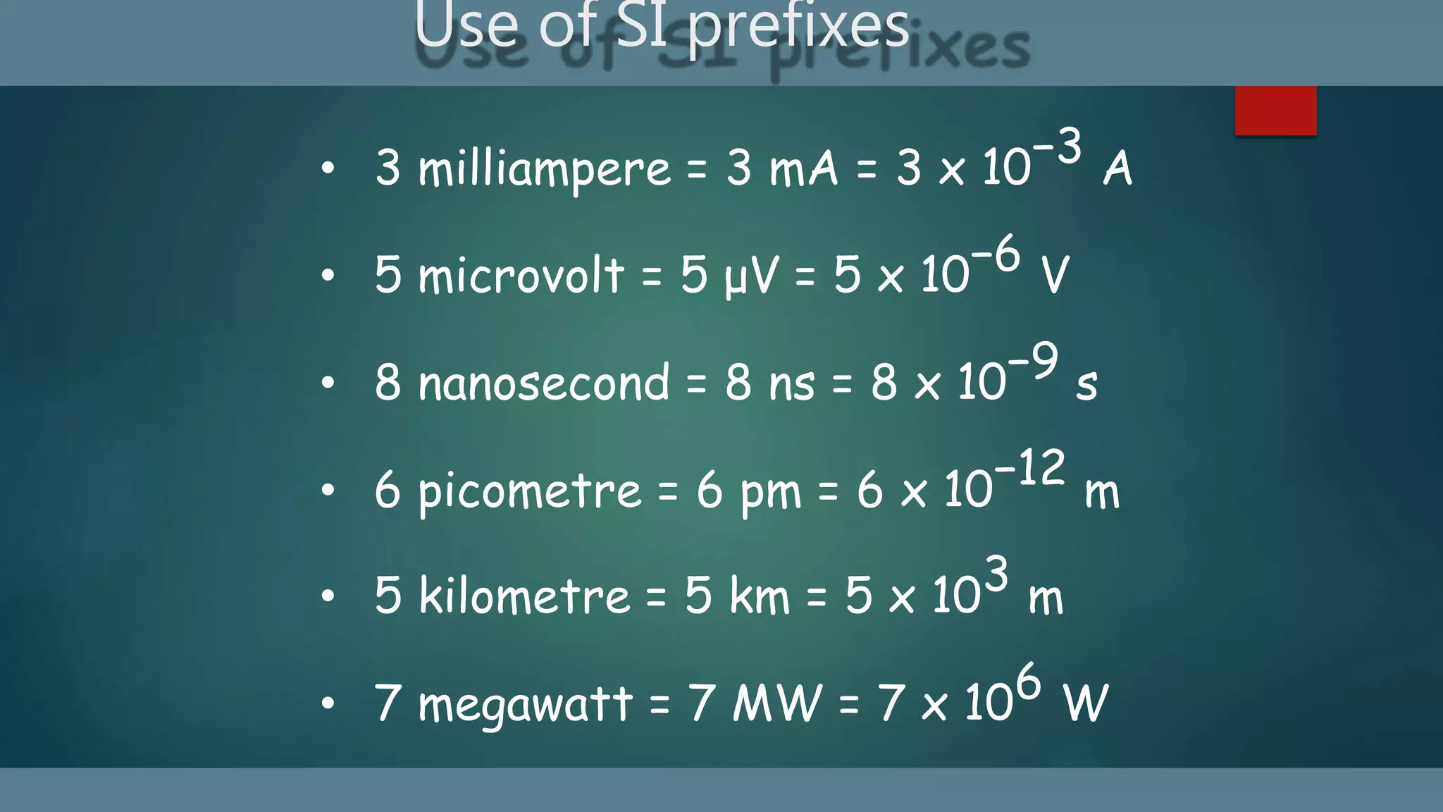 Units and measurements - Basic SI units | PPTX