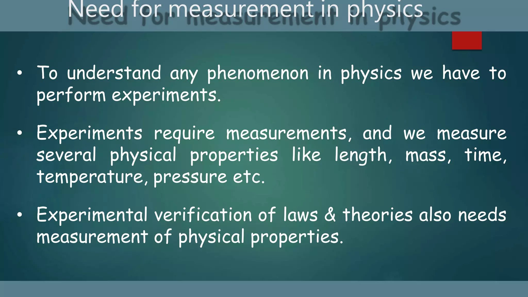 Units and measurements - Basic SI units | PPTX