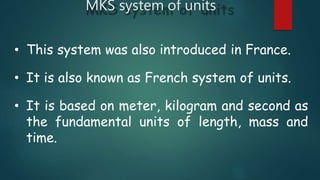 Units and measurements - Basic SI units | PPTX