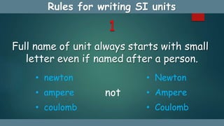 Units and measurements - Basic SI units | PPTX
