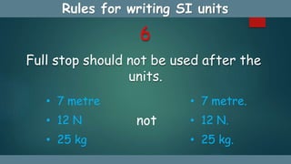 Units and measurements - Basic SI units | PPTX | Physics | Science