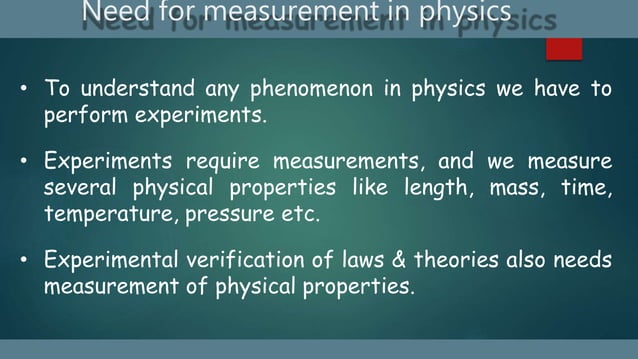Units and measurements - Basic SI units | PPTX | Physics | Science