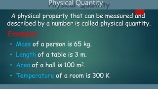 Units and measurements - Basic SI units | PPTX