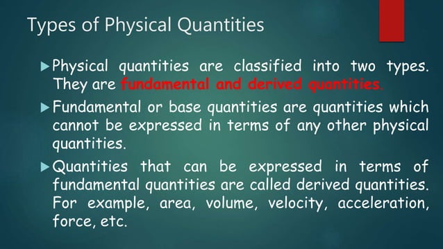 Units and measurements - Basic SI units | PPTX | Physics | Science