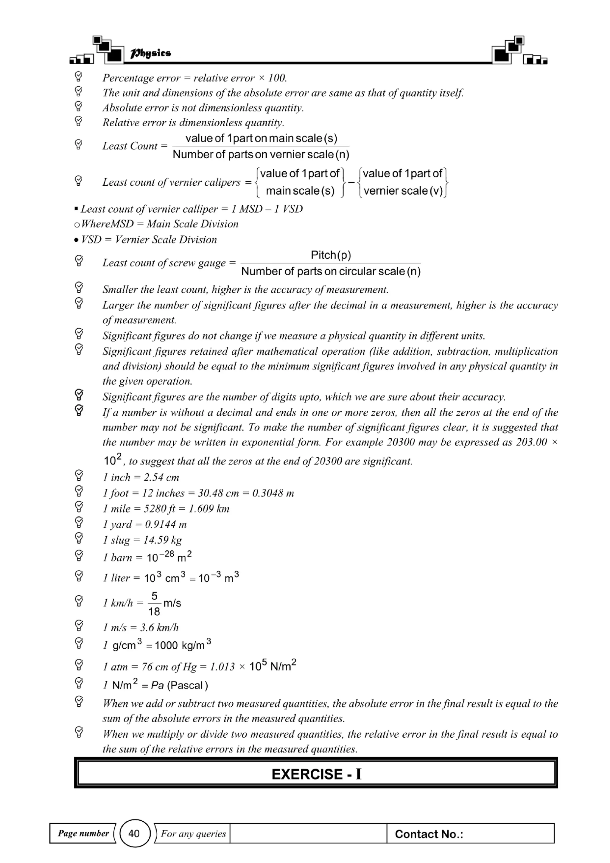 UNITS AND MEASUREMENTS CLASS 11 CBSE PHYSICS | PDF