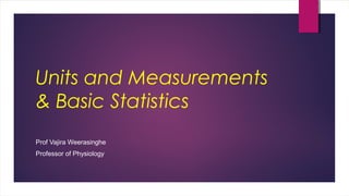 Units and measurements & basic statistics | PPT