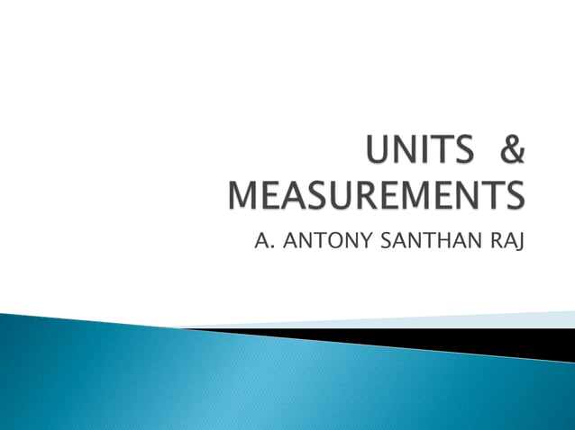Units & measurements | PPT