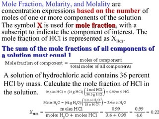 Units Of Concenration | PPT