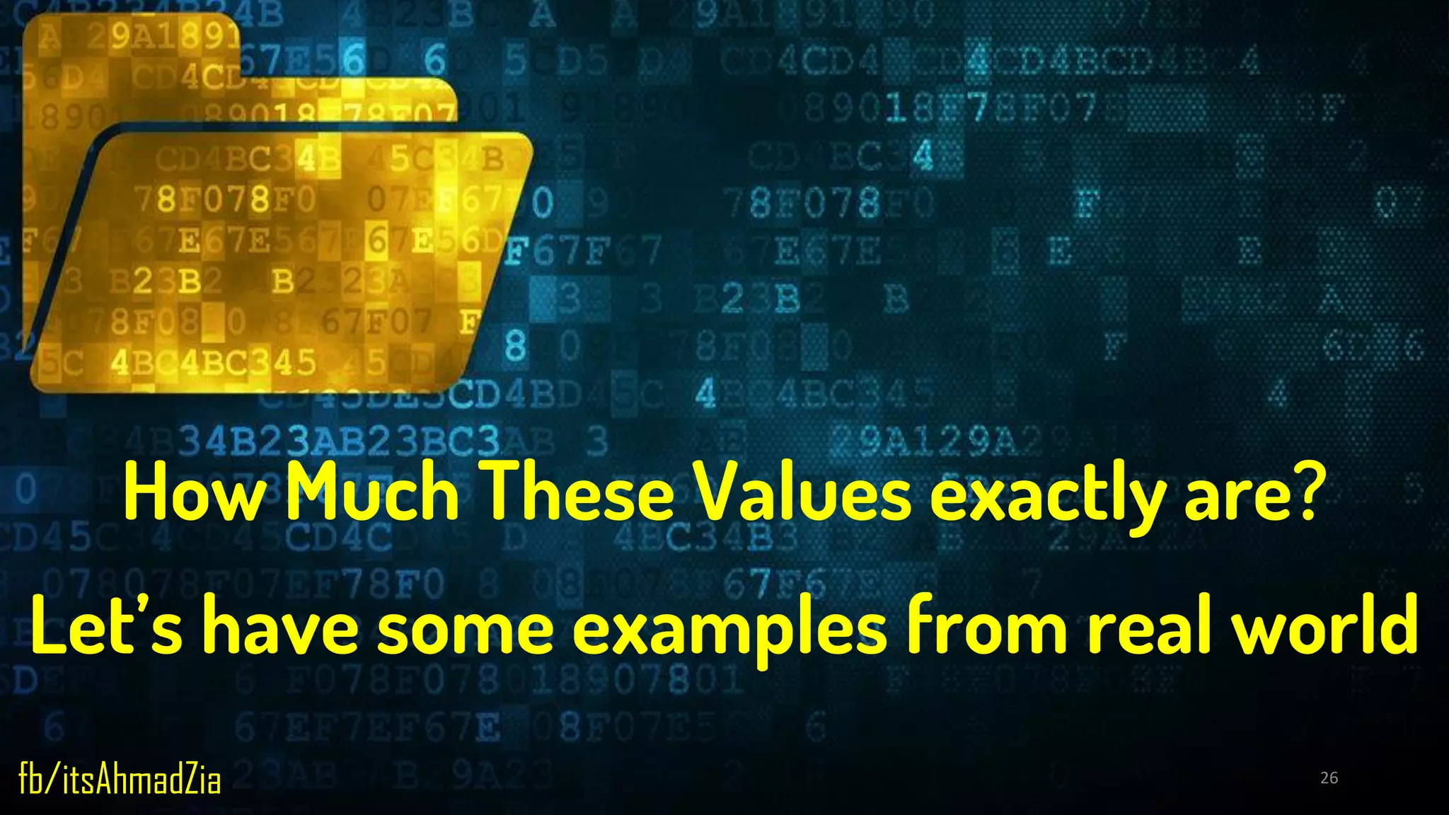 Units of data storage with real life examples | PDF