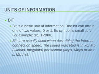 Units of Information | PPTX