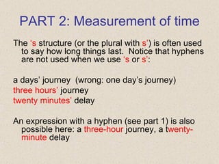 Units of measurement as modifiers | PPT