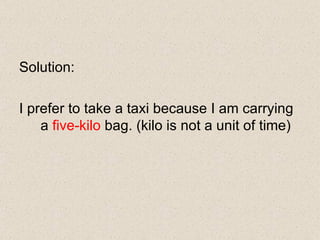 Units of measurement as modifiers | PPT