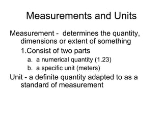 Units of measurement | PPT