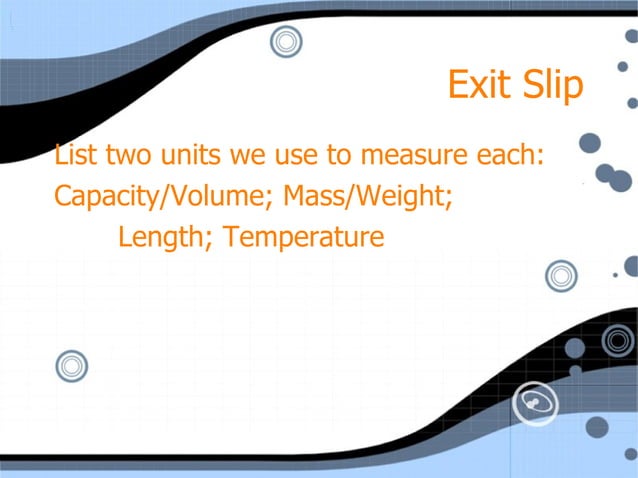 Units Of Measurement Powerpoint | PPT