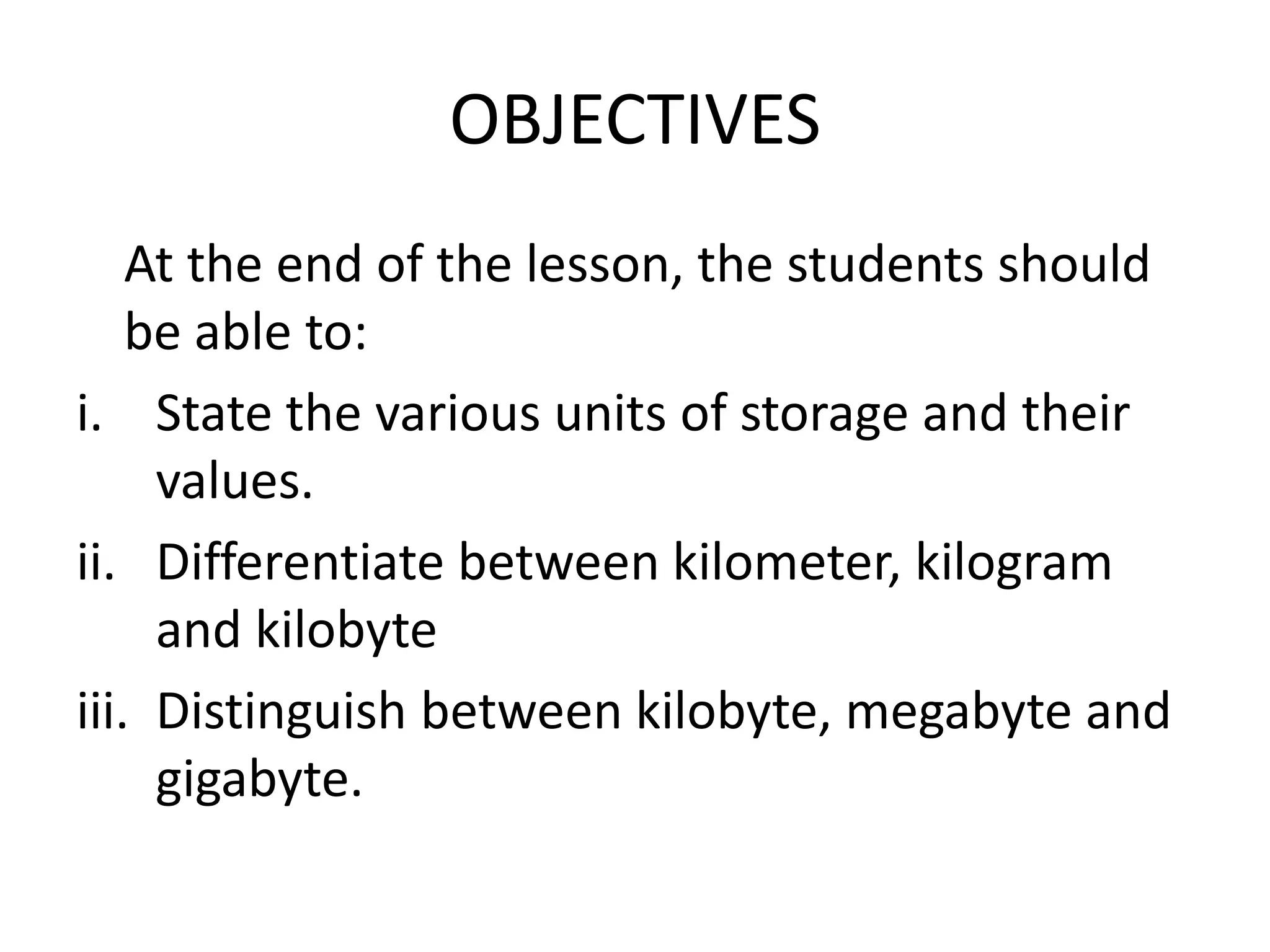 Units of storage in computer | PPTX
