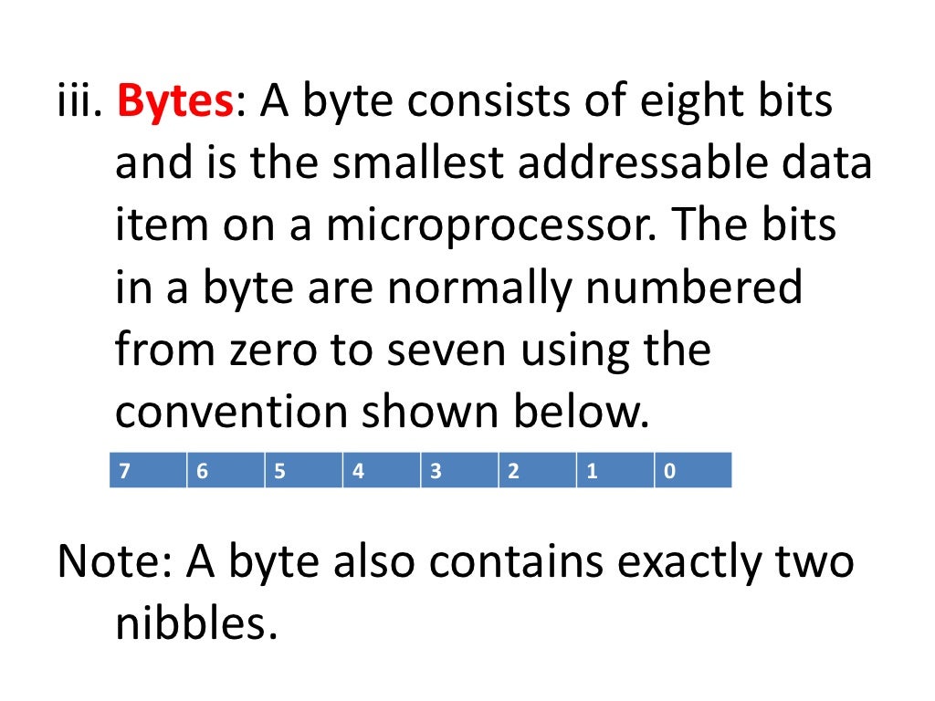 Units of storage in computer
