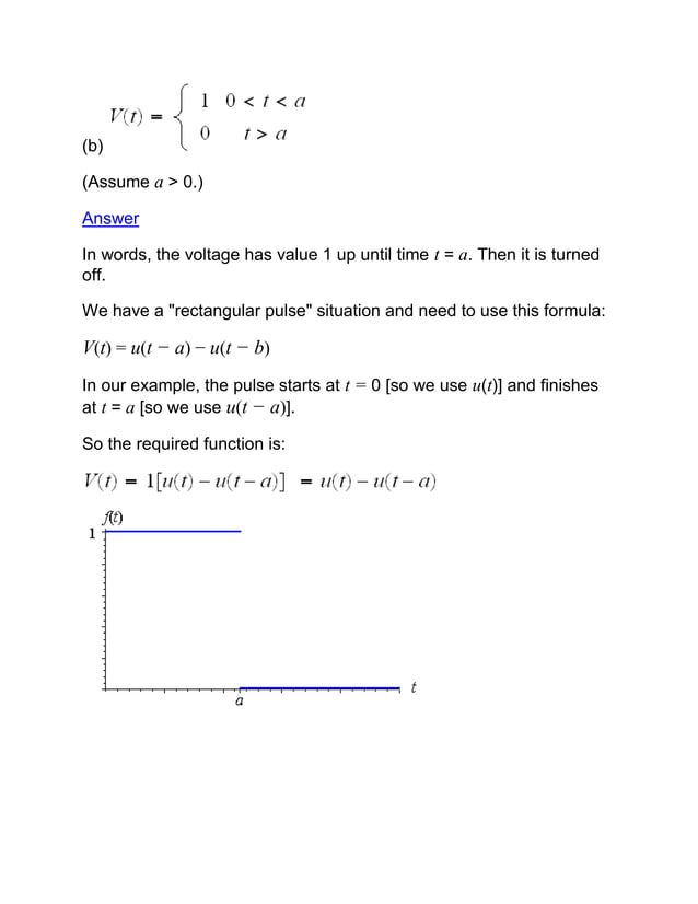 Unit Step Function