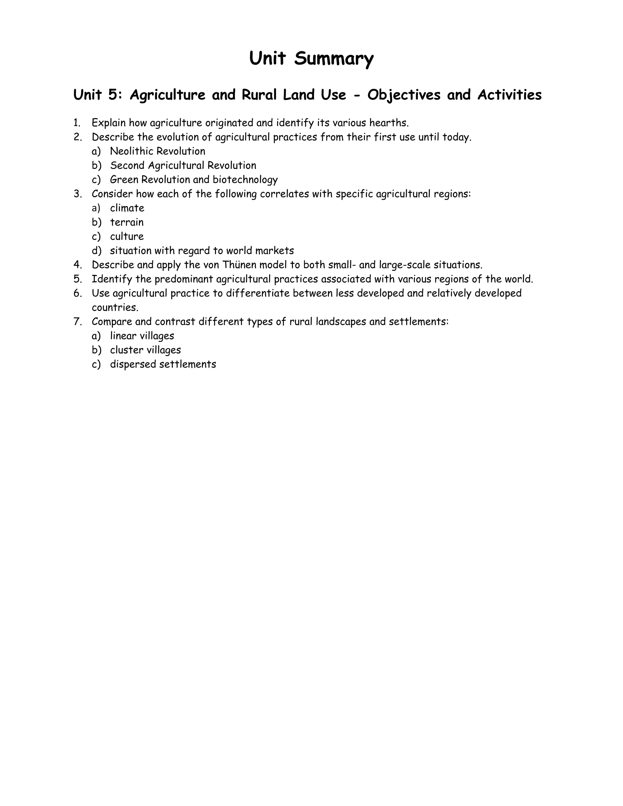 Unit Summaries 5 | PDF