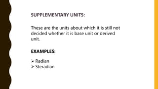 Units used in medical technology | PPTX