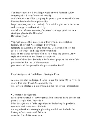 Unit Ten The Strategic Plan MT460 Management Policy and Strat.docx