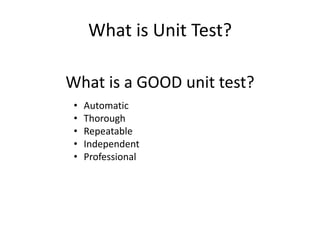 Unit test | PPTX