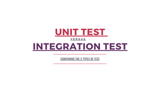 Unit Test VS. Integration Test | Beesoul LLC | PDF | Educational ...