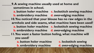 unit test Dressmakingf grade 10 summary, | PPT