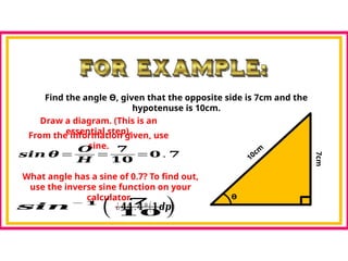 TRIGONOMETRY-TRIGONOMETRIC RATIOS, SINE RULE, COSINE RULE, AREA ...