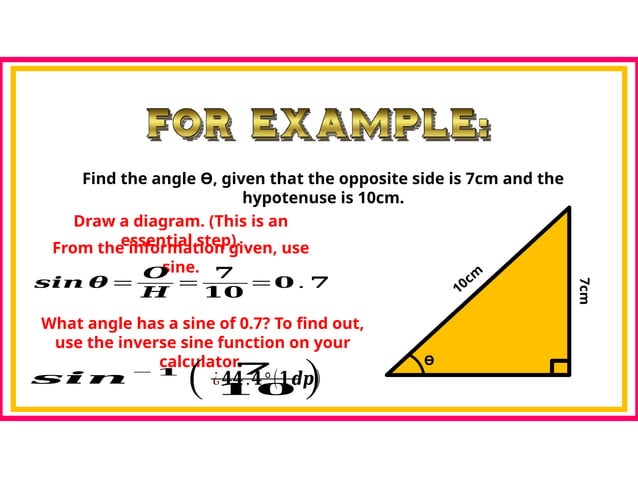 TRIGONOMETRY-TRIGONOMETRIC RATIOS, SINE RULE, COSINE RULE, AREA ...