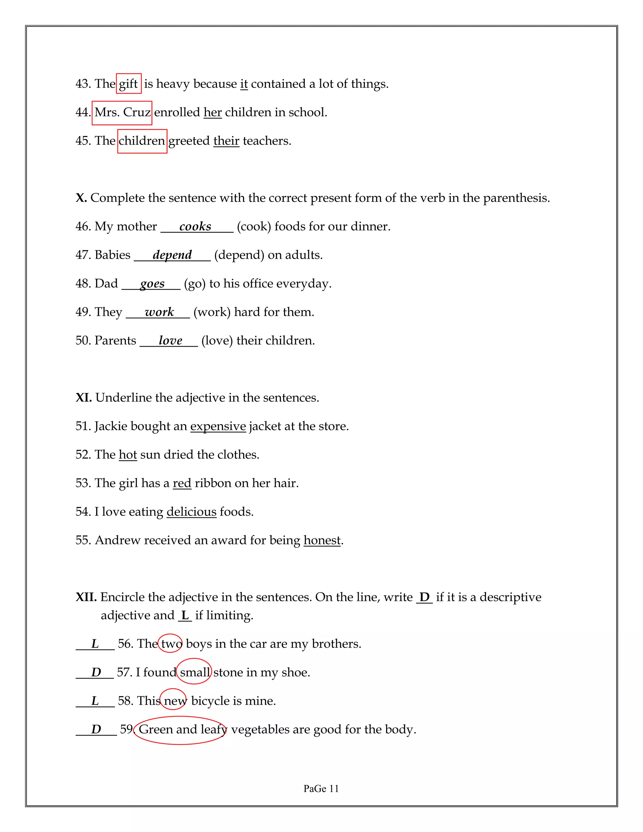 K TO 12 GRADE 3 Unit Test in ENGLISH | PDF