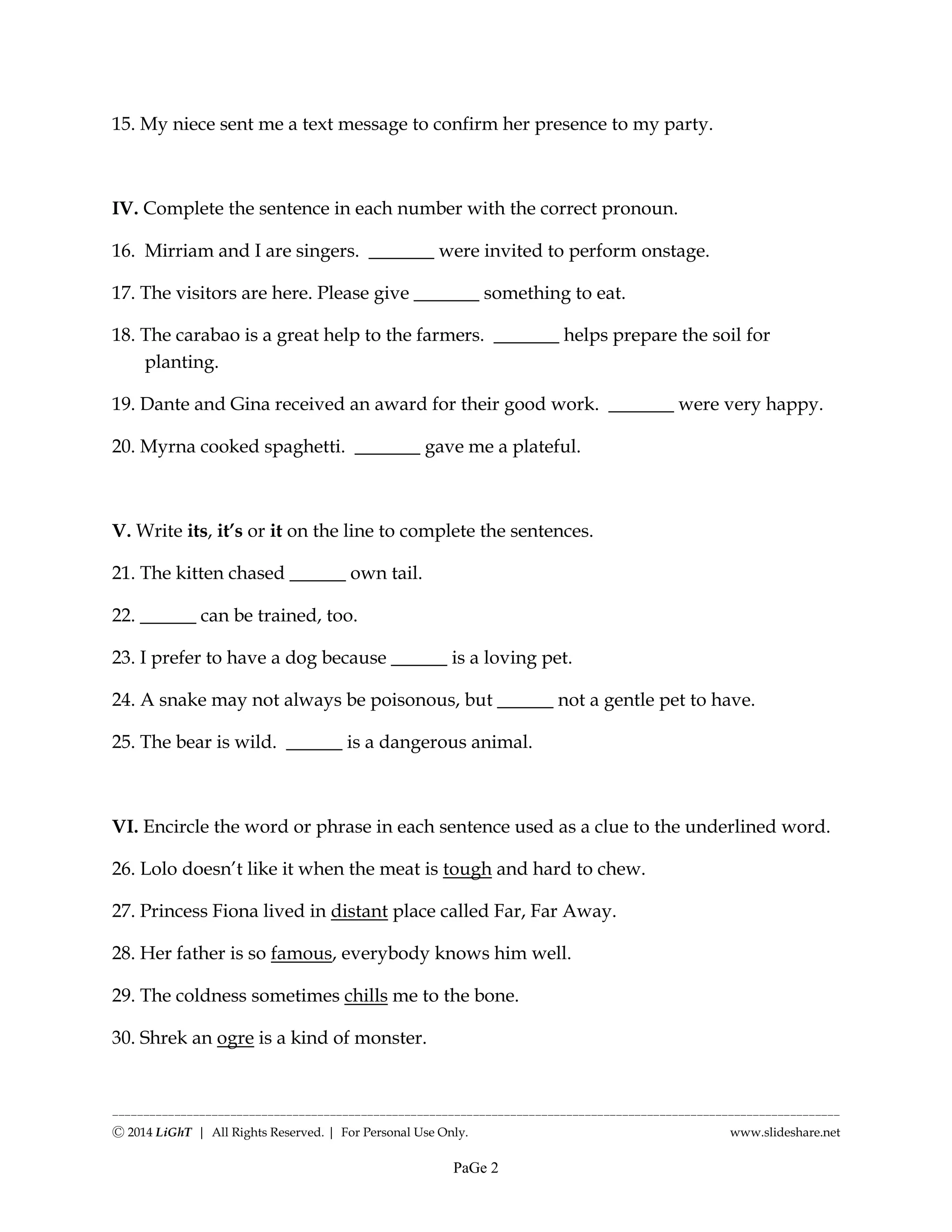 K TO 12 GRADE 3 Unit Test in ENGLISH | PDF
