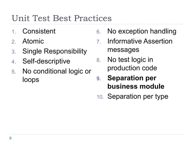 Unit Testing Concepts and Best Practices | PPTX