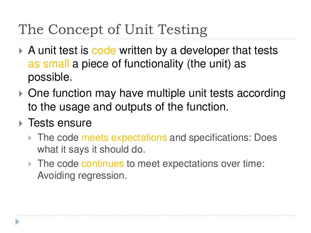Unit Testing Concepts and Best Practices