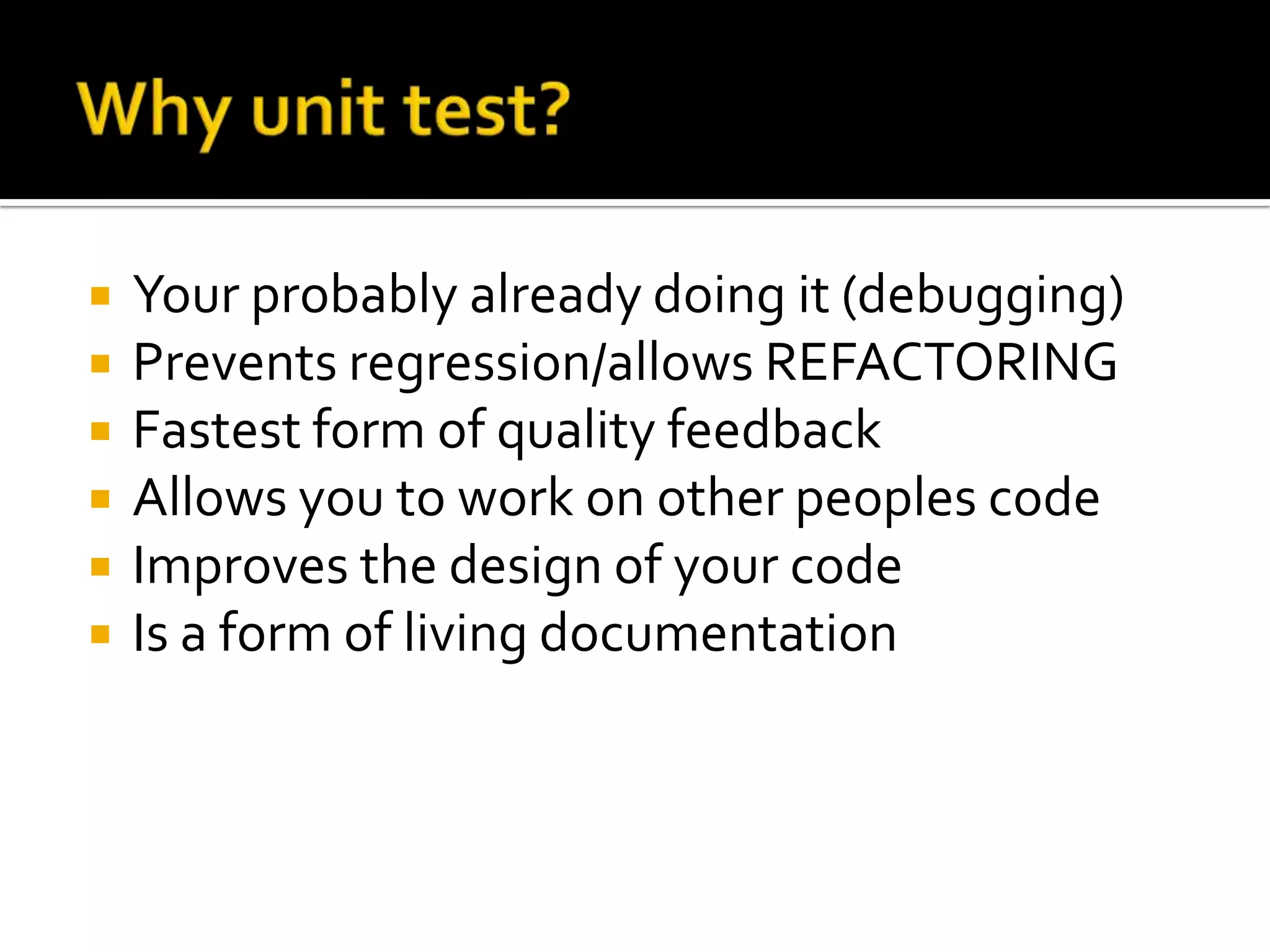 Unit testing with Jasmine | PPT
