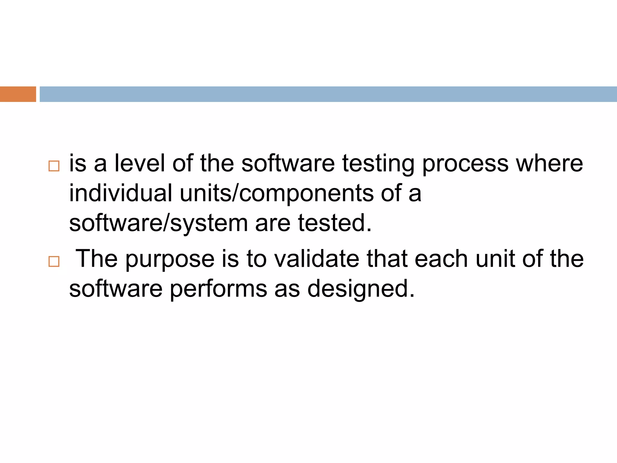 UNIT TESTING PPT | PPTX