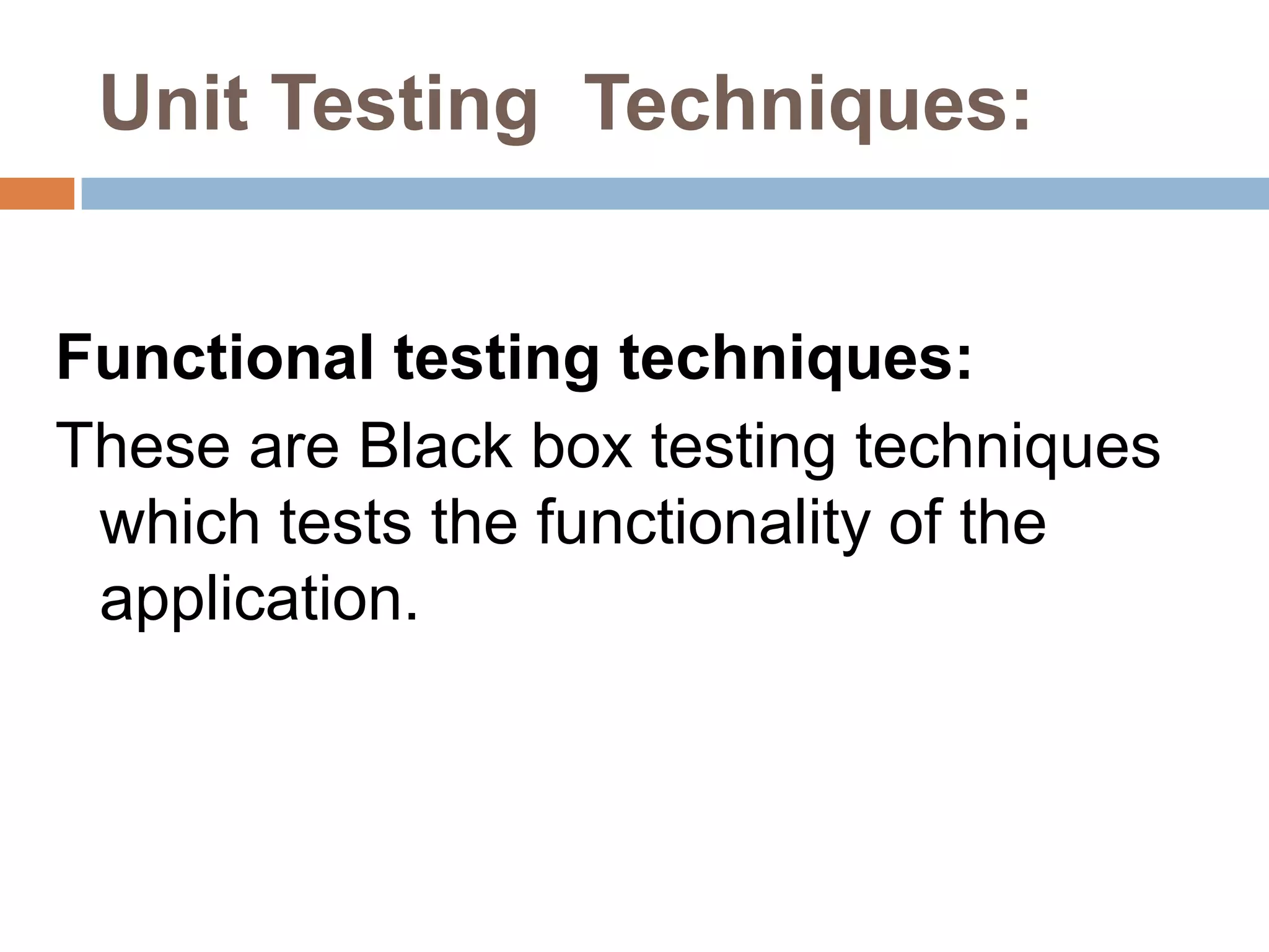UNIT TESTING PPT | PPTX