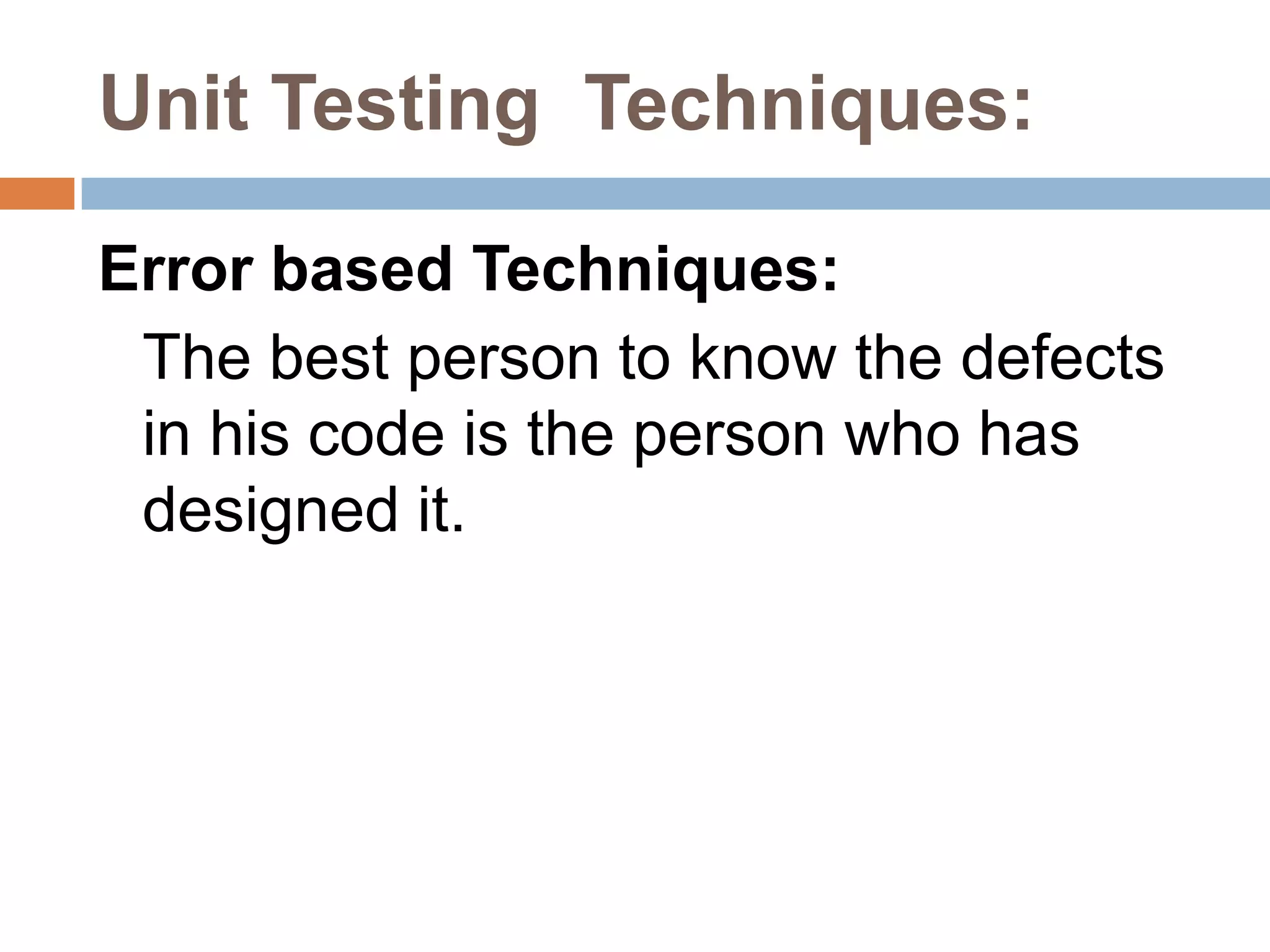 UNIT TESTING PPT | PPTX