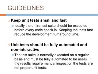 UNIT TESTING PPT | PPTX