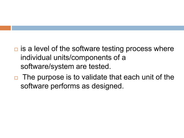 UNIT TESTING PPT | PPTX