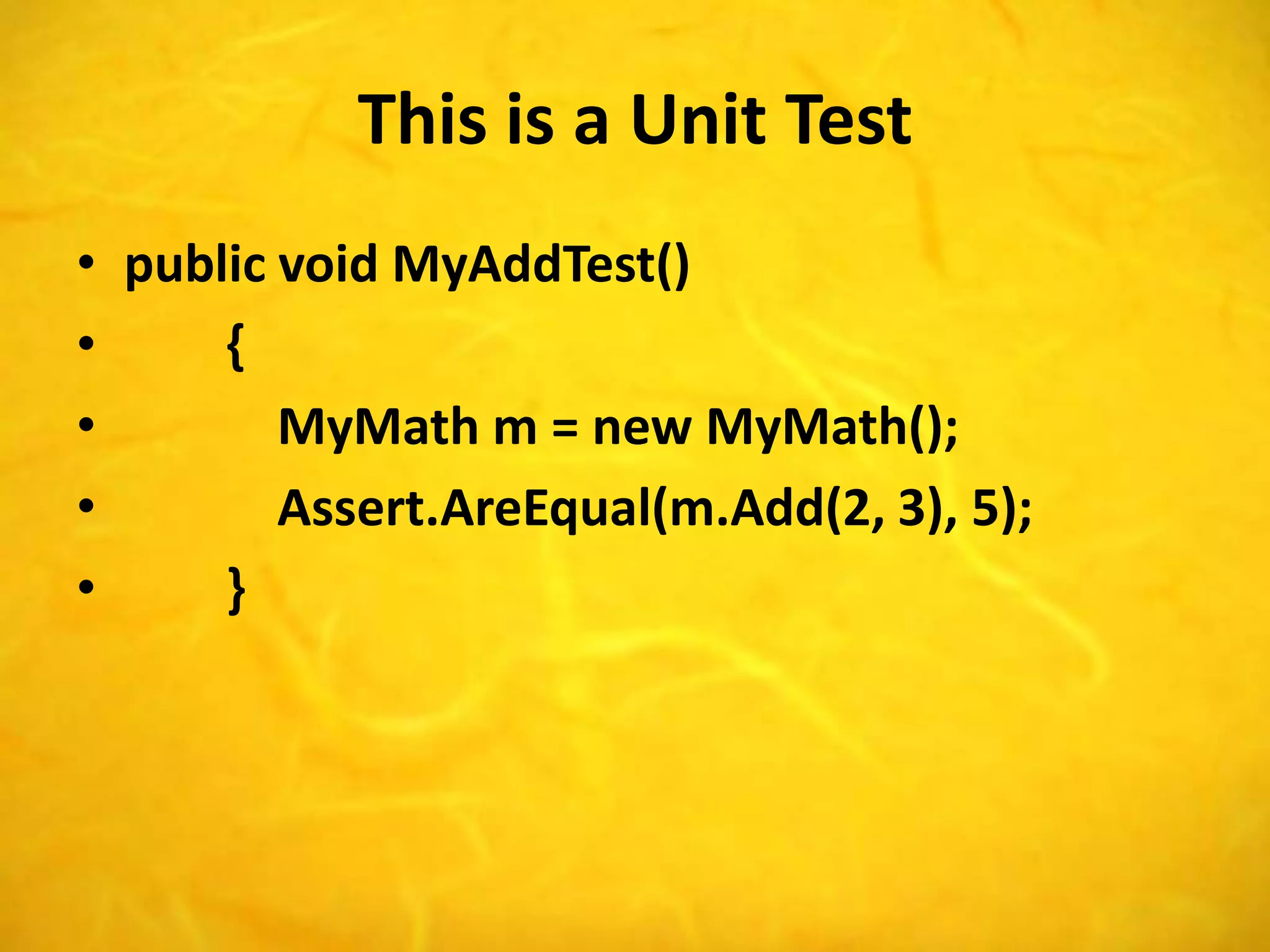 Unit testing | PPTX