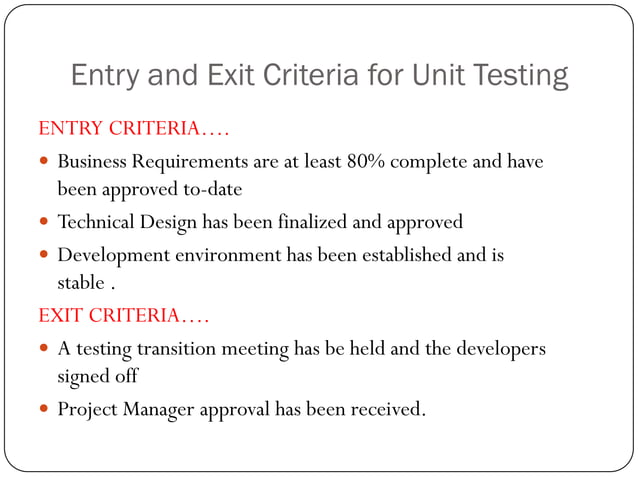Unit testing | PPTX | Technology & Computing
