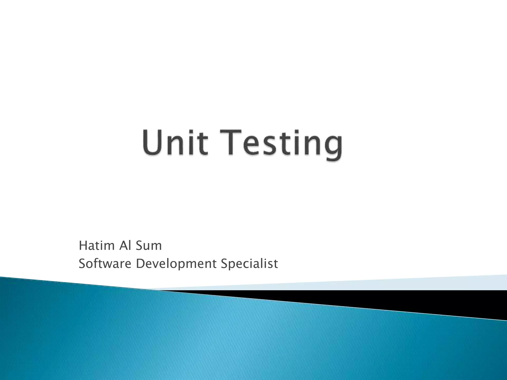 Unit Testing | PPTX | Standardized Testing | Educational Assessment