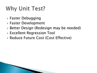 Unit Testing | PPTX | Standardized Testing | Educational Assessment