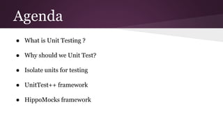 Unit testing | PPTX | Computing | Technology & Computing