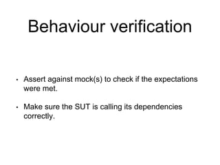 Unit testing basics | PPTX