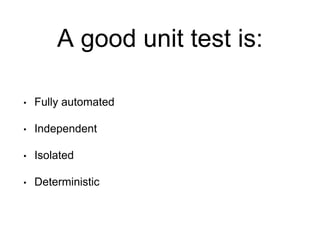Unit testing basics | PPTX