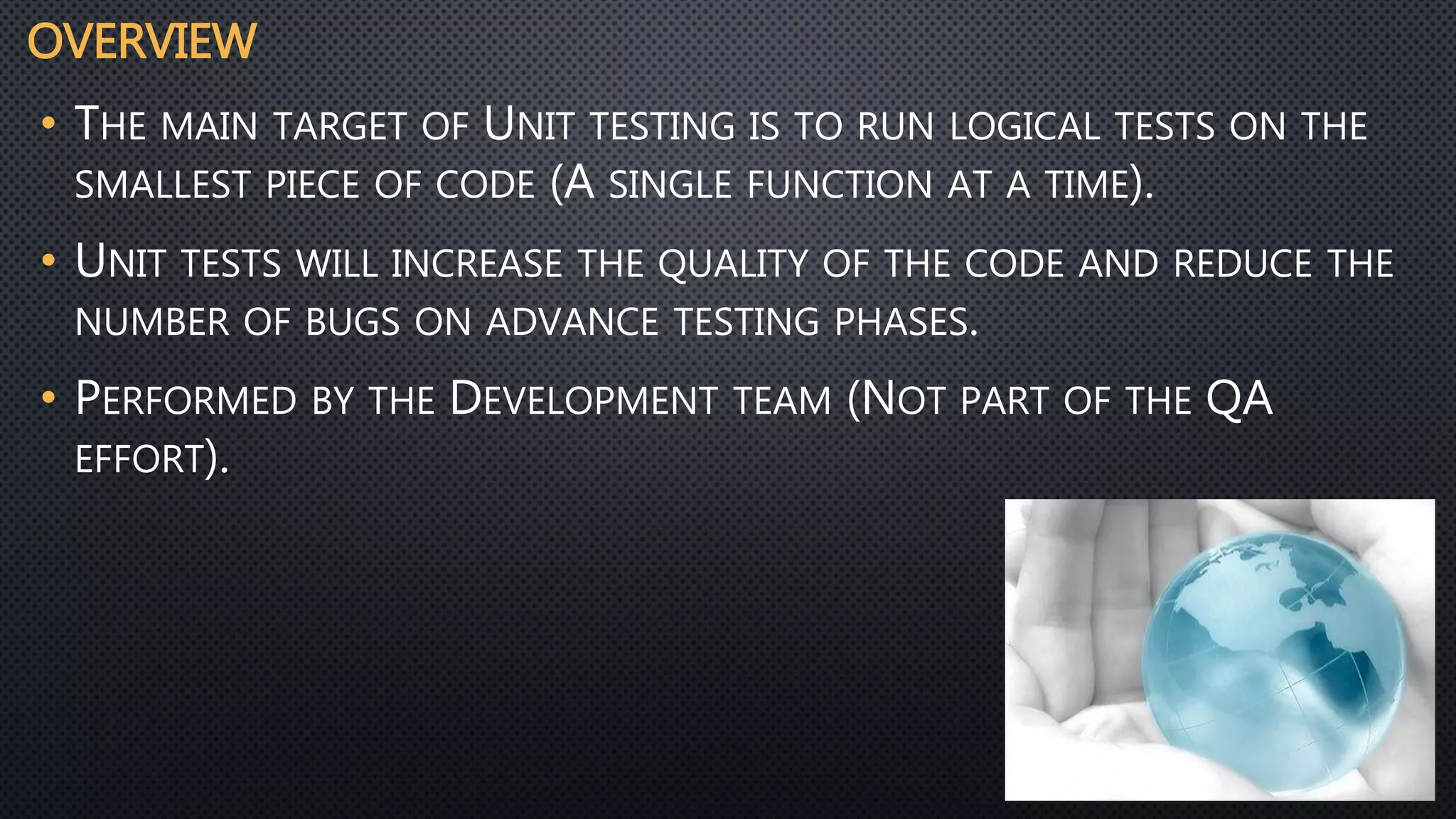 The basics of UNIT testing | PPT