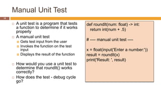 Upstate CSCI 540 Unit testing | PPT