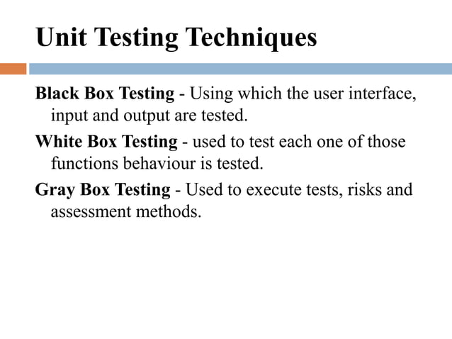 Unit testing | PPTX
