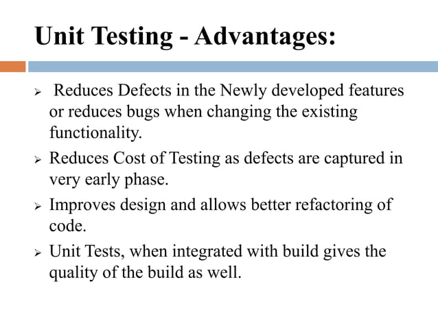 Unit testing | PPT